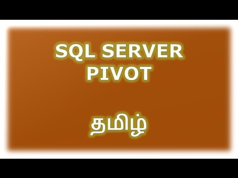 Sql Server Pivot Example Tamil Youtube