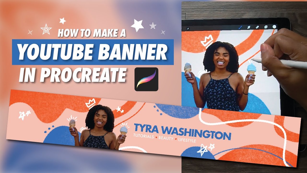 How To Make A Youtube Banner Using Procreate Step By Step Tutorial