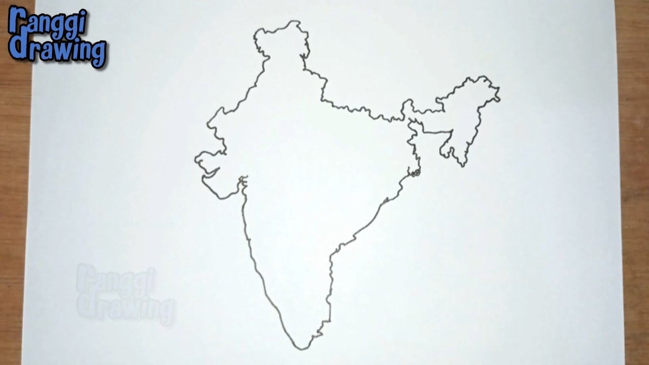 How To Draw Map Of India Youtube