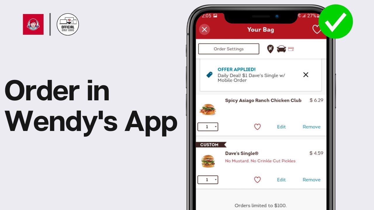 How To Order In Wendy S App Complete Guide Youtube