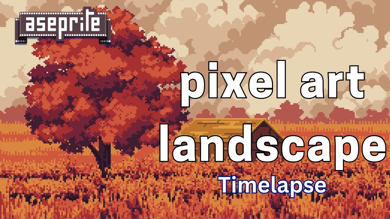 Pixel Art Autmn Landscape Timelapse Youtube