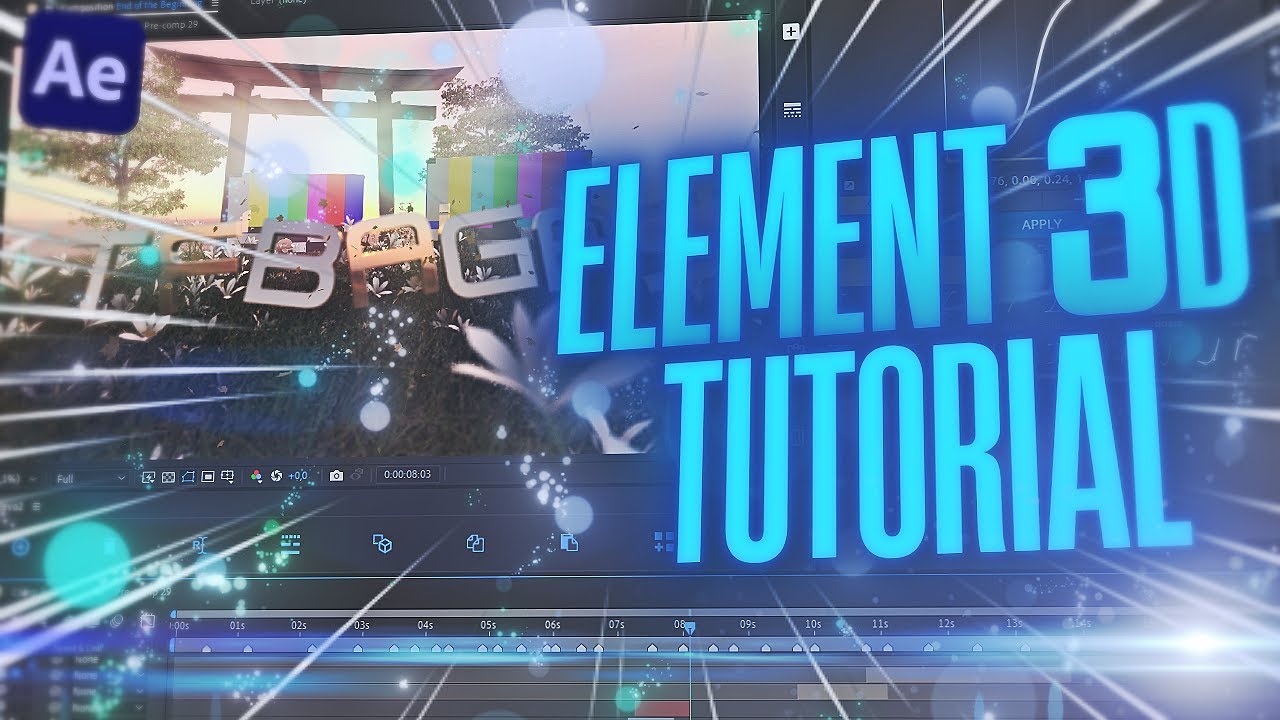 Tutorial How To Use Element 3d In After Effects After Effects E3d