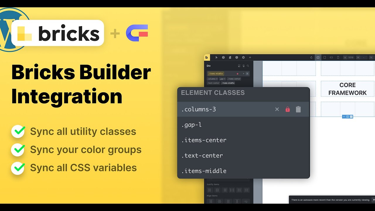 Bricks Integration Addon For Core Framework Youtube