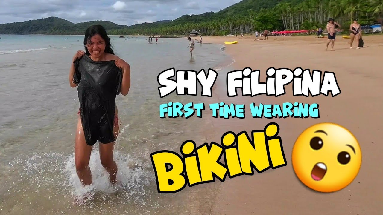 рџ µрџ Shy Filipina Wearing Bikini For The First Time On The Beach Youtube