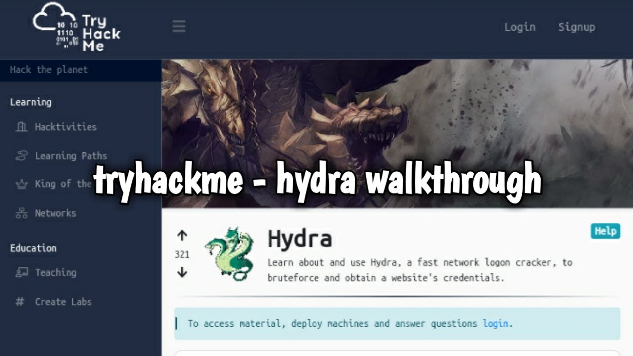Tryhackme Hydra Walkthrough Youtube