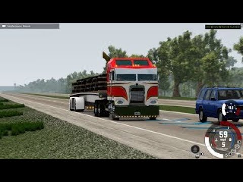Kenworth K 100 Vit Hauls Steel Beams Beamng Drive Youtube