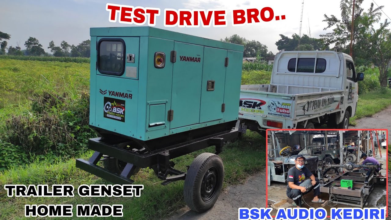 Membuat Trailer Genset Langsung Di Test Di Jalan Youtube