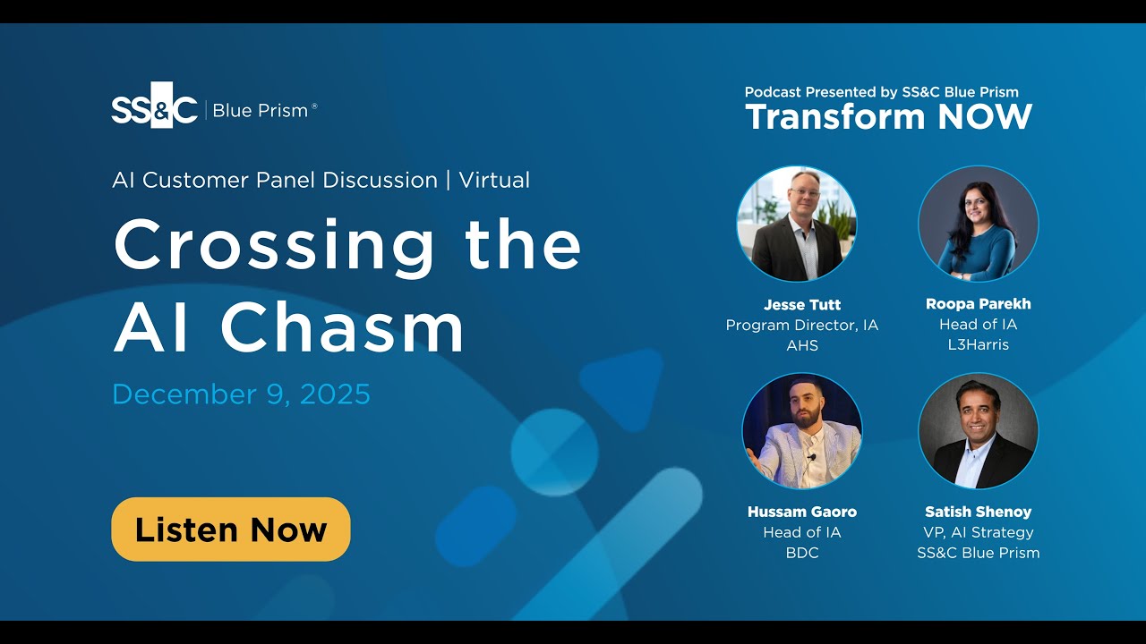 Crossing The Ai Chasm Ss C Blue Prism Customer Testimonials Youtube