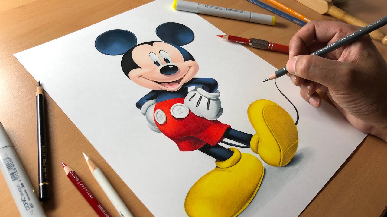 Drawing Mickey Mouse Timelapse Artology Youtube