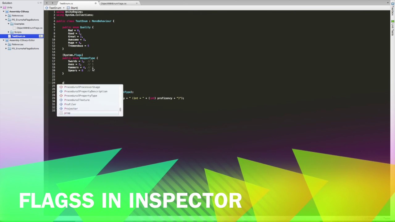 Unity 3d Enum Flags In Inspector Youtube