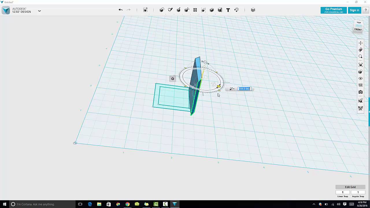 Autodesk123d Design Tutorial 1 Youtube