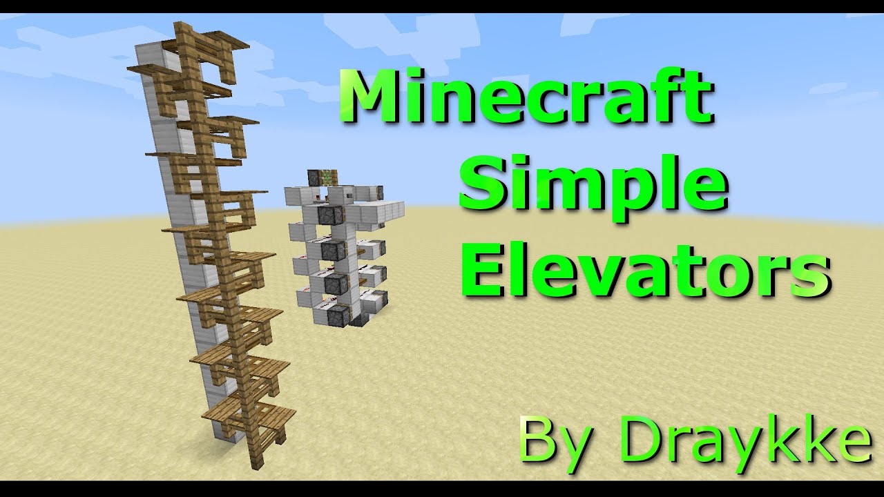 Minecraft 1 8 Simple Elevators Tutorial Efficient Compact Resource