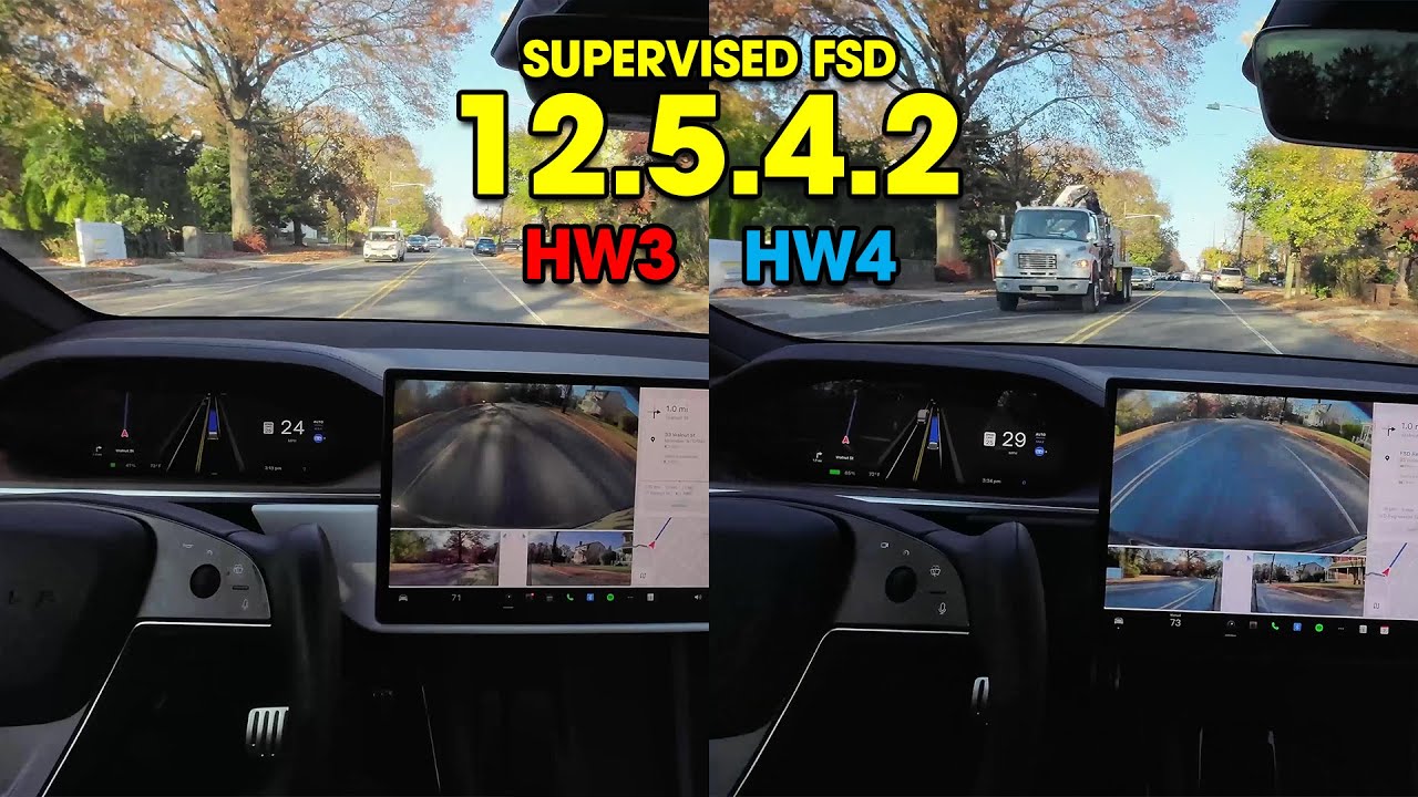 Battle Of The Teslas Fsd 12 5 4 2 Hw3 Vs Hw4 Who Reigns Supreme