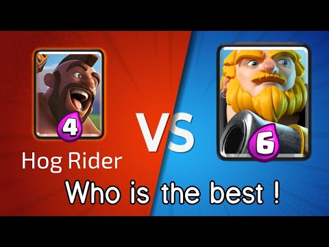 Clash Royale Hog Rider Vs Giant Royal Youtube
