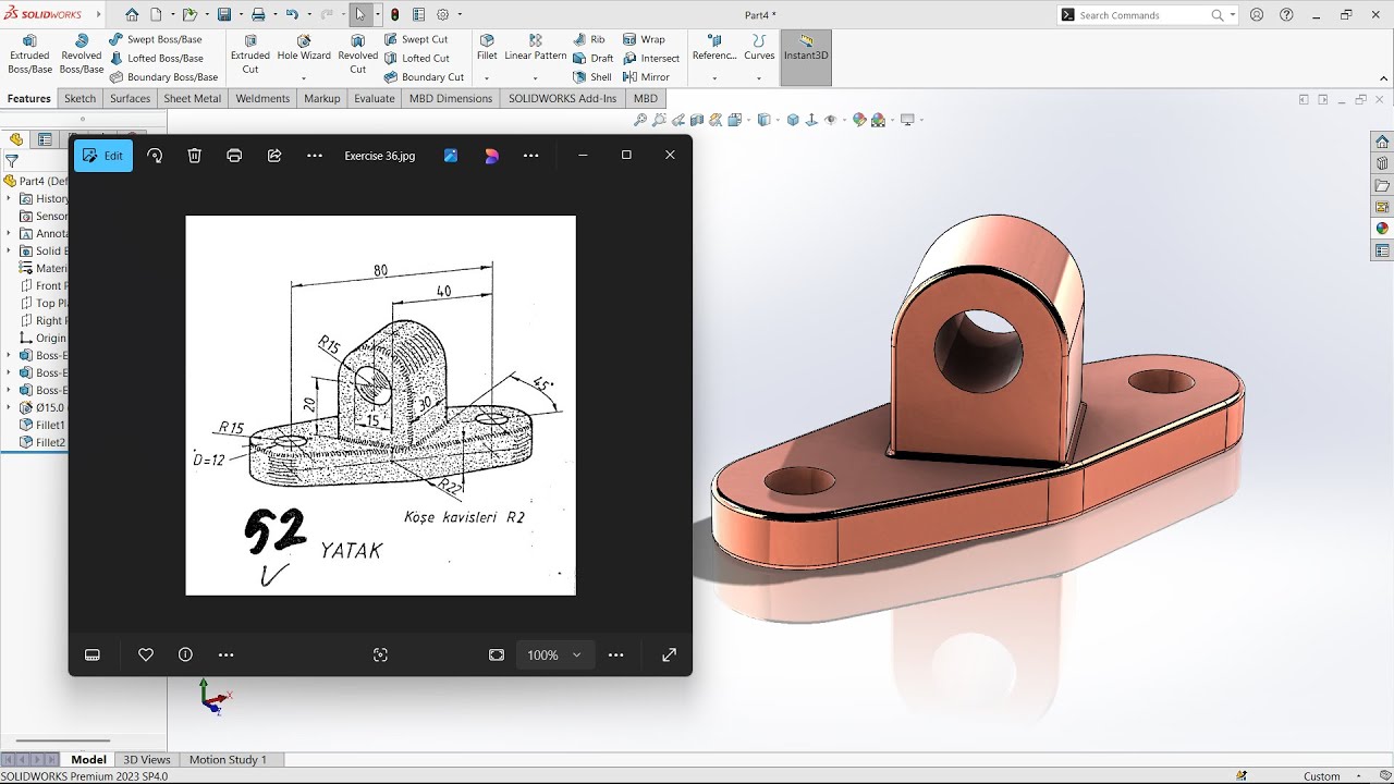 Solidworks Exercise 36 Tutorial For Beginner Youtube