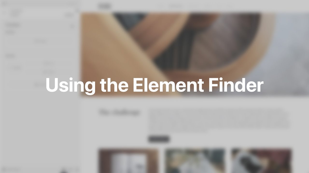 Using The Element Finder Yootheme Documentation Wordpress Youtube