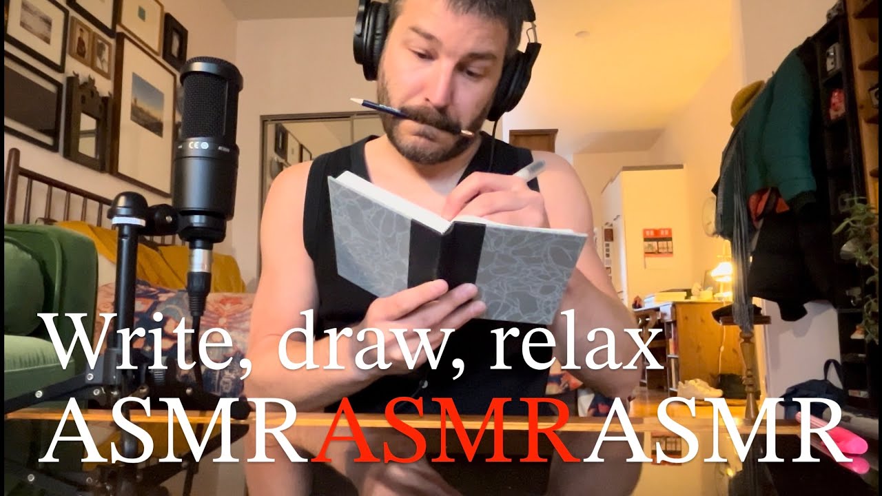 Relaxing Asmr Writing And Drawing To Help You Relax Youtube