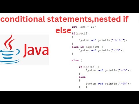 Nested If Else Statement Conditional Statements In Java Youtube