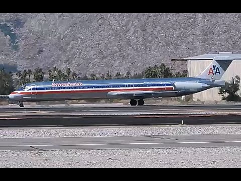 Md 80 Mad Dog American Airlines At Palm Springs Airport Mcdonnell