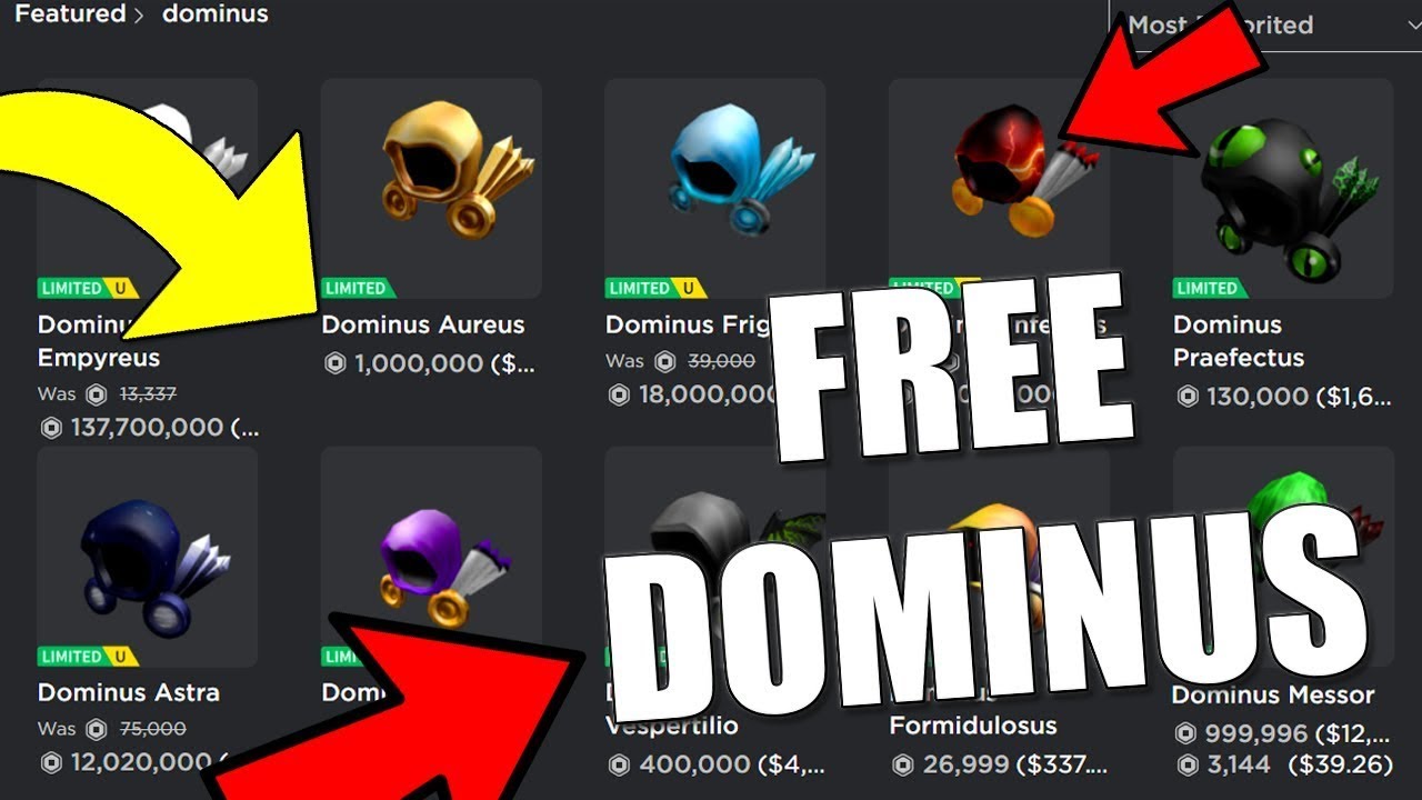 How To Get Dominus For Free In Roblox 2021 Youtube