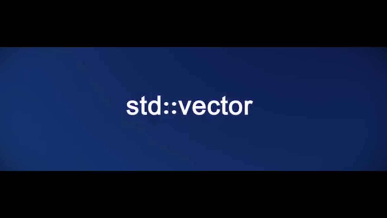 Std Vector Youtube
