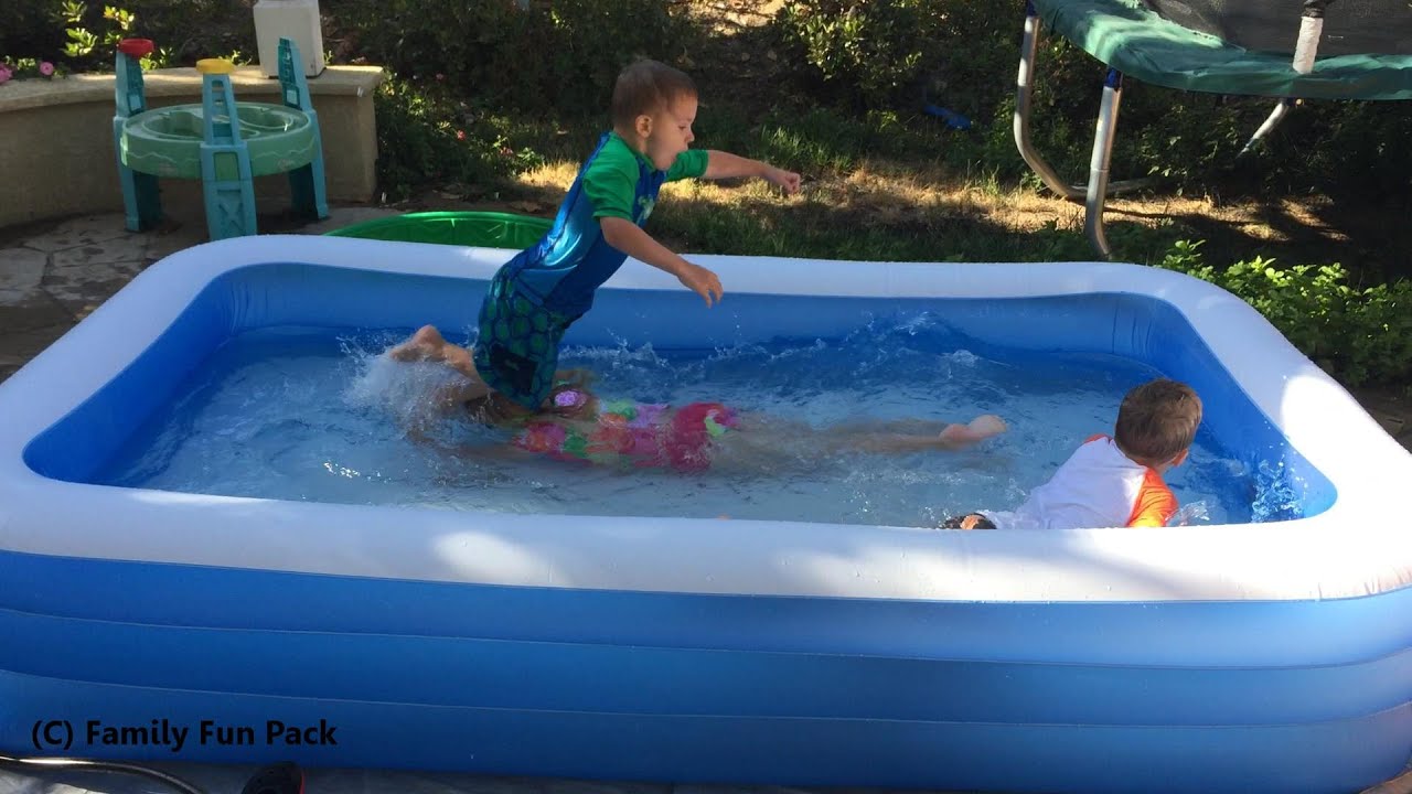 Intex Swim Center Family Inflatable Kiddie Pool Youtube