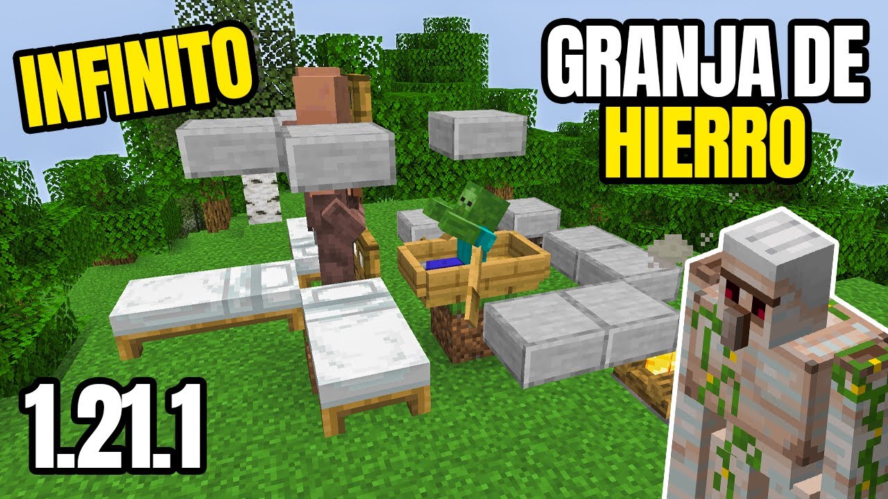 Cómo Hacer Una Granja De Hierro Muy Fácil Minecraft Java 1 21 Youtube