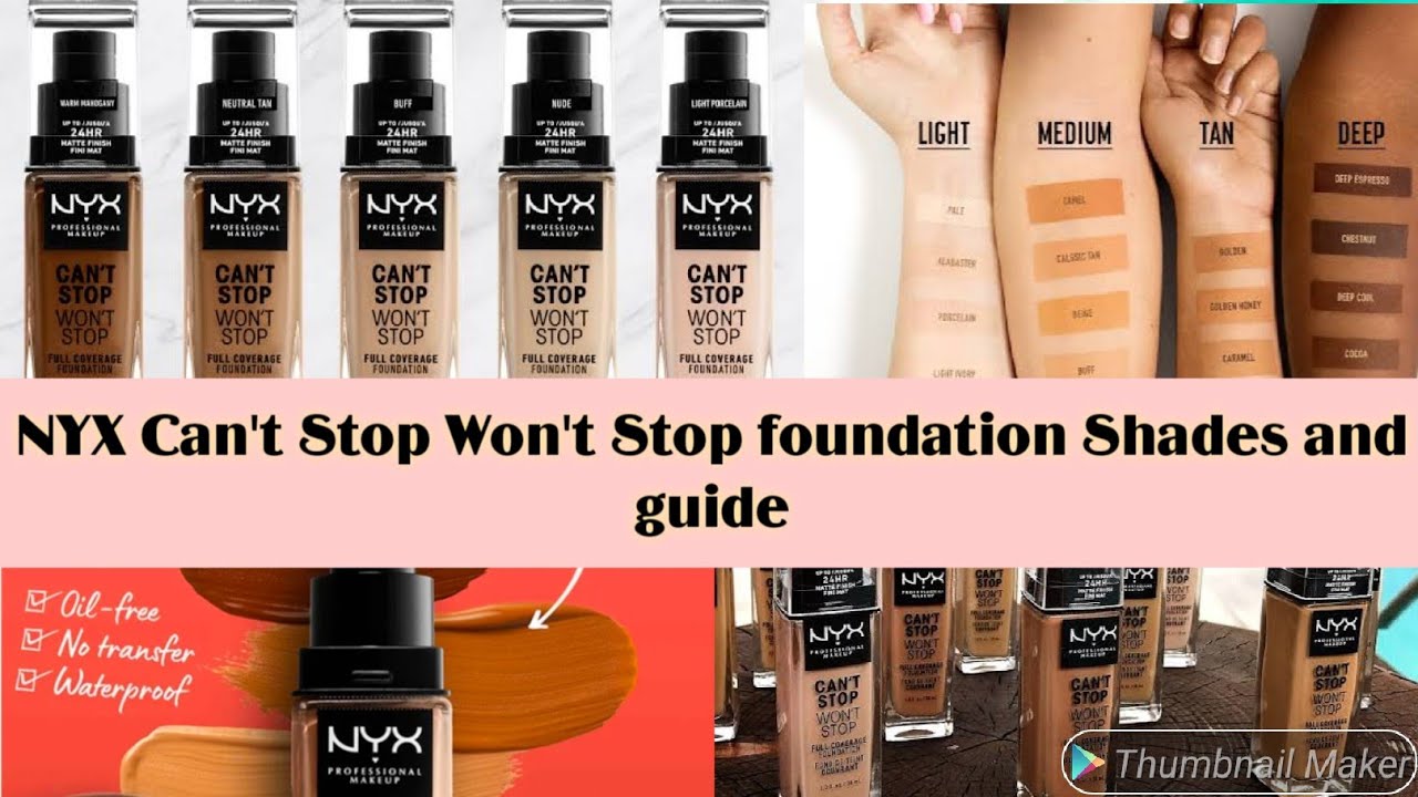 Nyx Professional Makeup Can T Stop Won T Stop Full Coverage Foundation