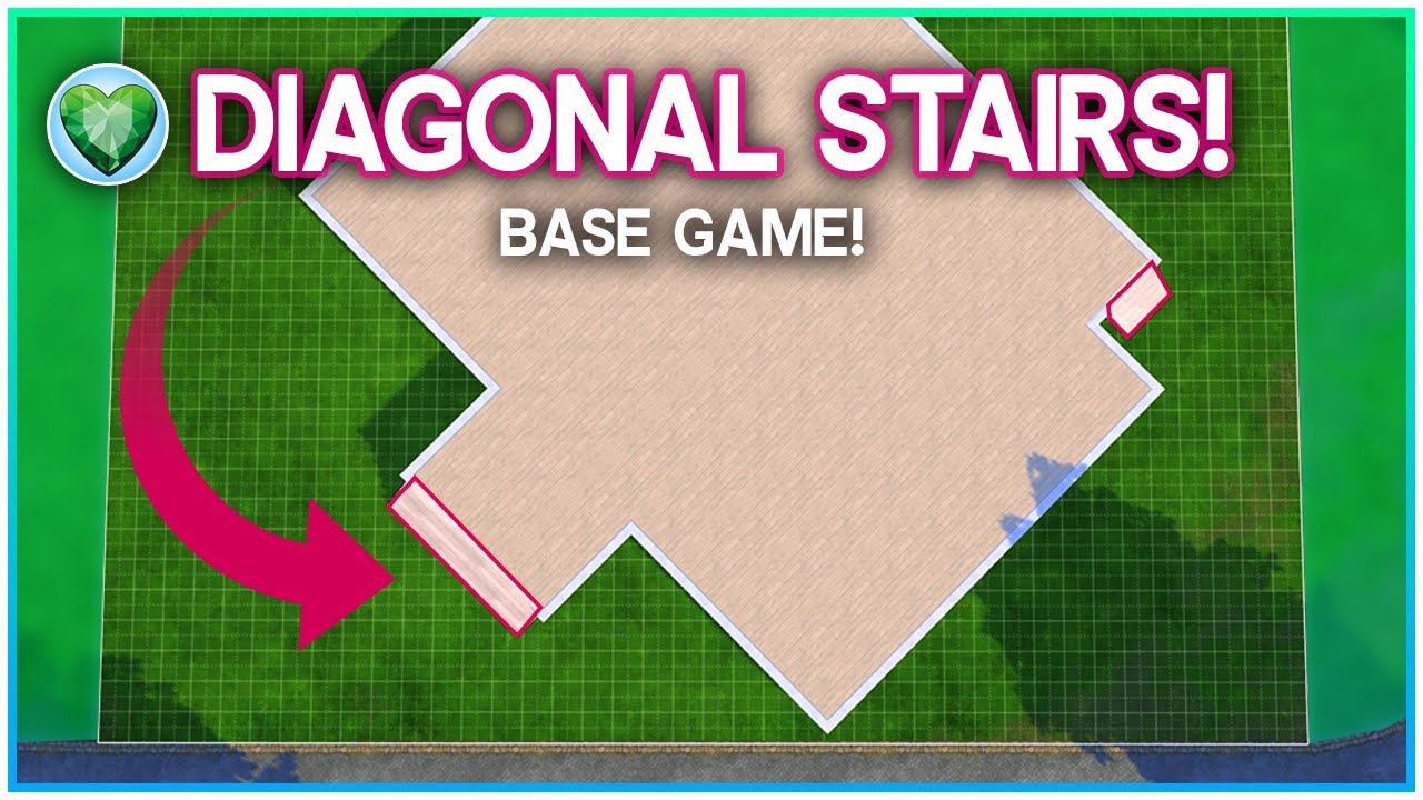 Diagonal Stairs ёяшоbase Game Tutorial No Cc No Mods Sims 4 Tutorial