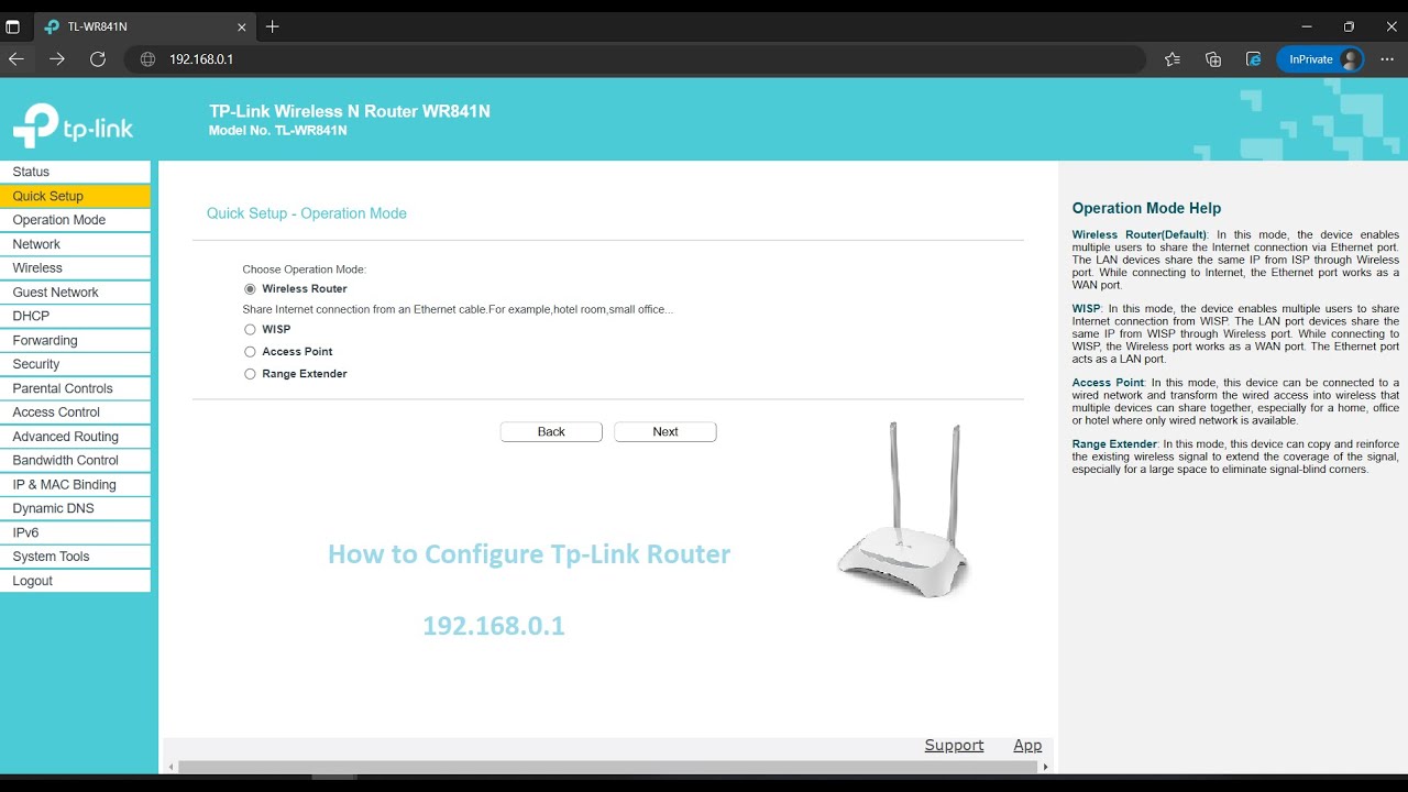Tplink Router Configuration Youtube