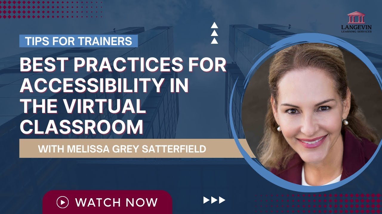 Make Best Practices For Accessibility In The Virtual Classroom Youtube