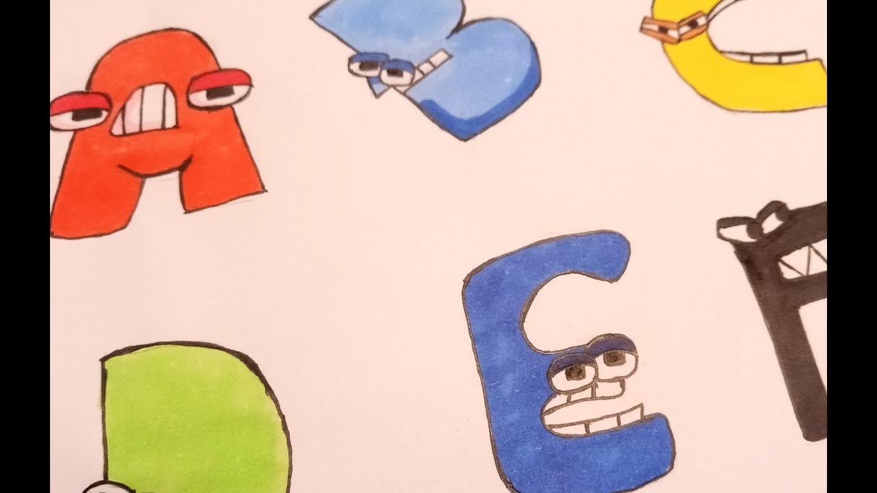 How To Draw Alphabet Lore Easy A F Part 1 Youtube