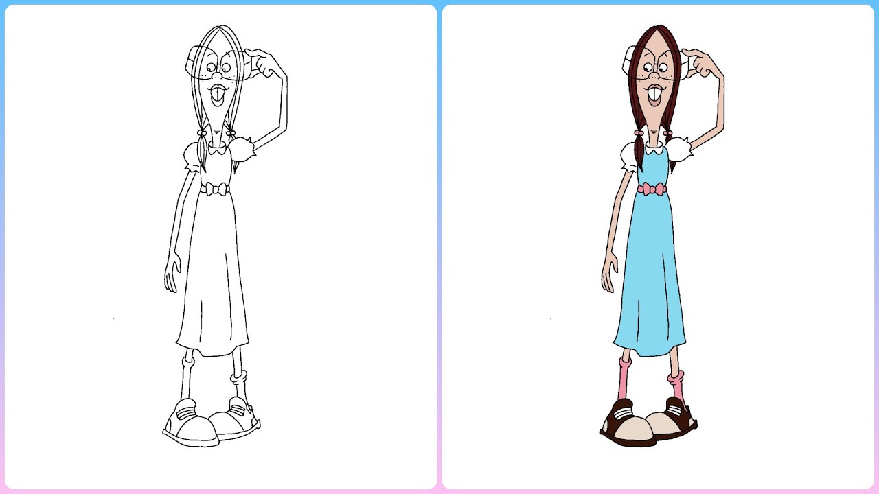 How To Draw Color Gretchen From Disney Recess Easy Step By Step