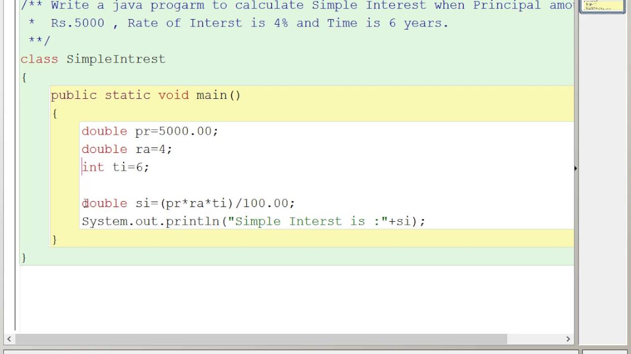Simple Interest Calculator Java At Verda Garcia Blog