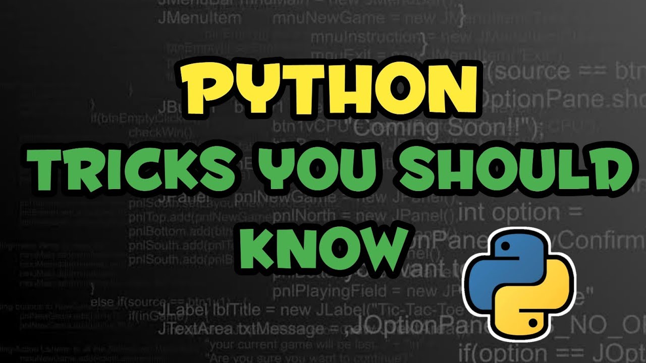 Python Tricks You Should Know Youtube