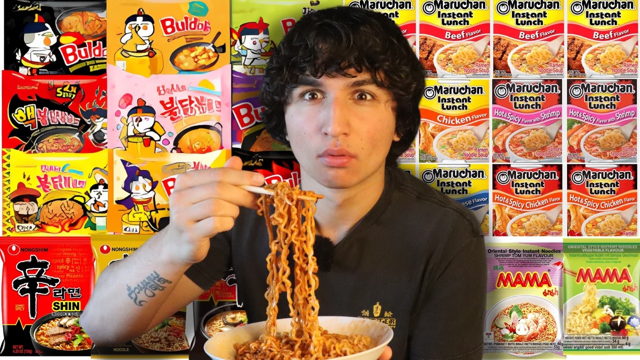 I Tried Every Instant Ramen Brand And Ranked Them Youtube