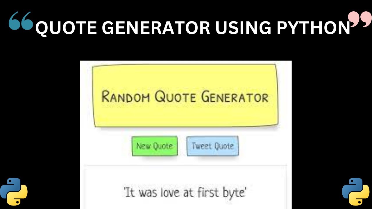 How To Create Quote Generator Using Python Fun Python Projects For