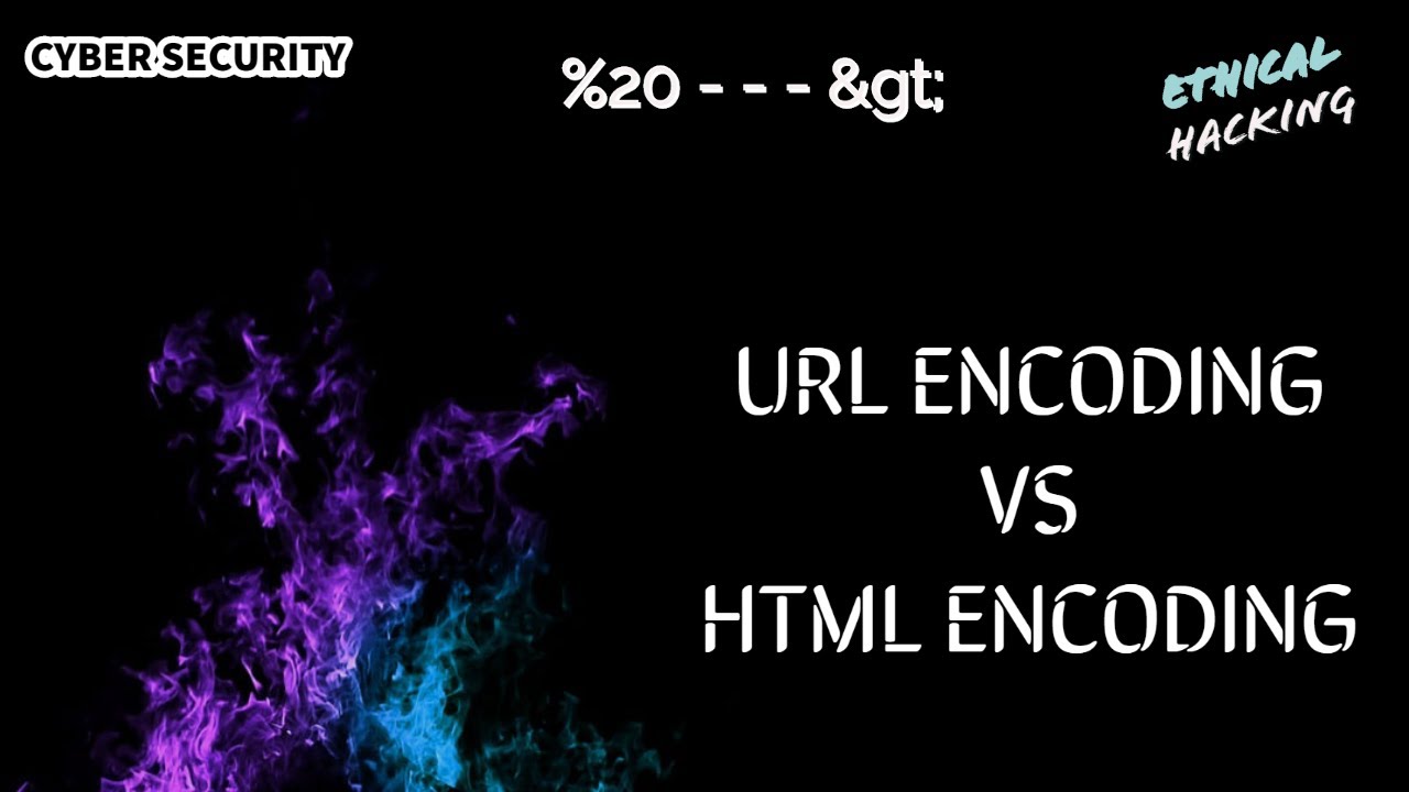 Url Encoding Vs Html Encoding Cyber Security Youtube