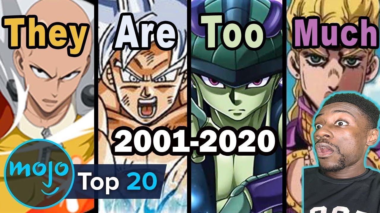 Way Too Strong Watchmojo Top 20 Strongest Anime Characters Of Each