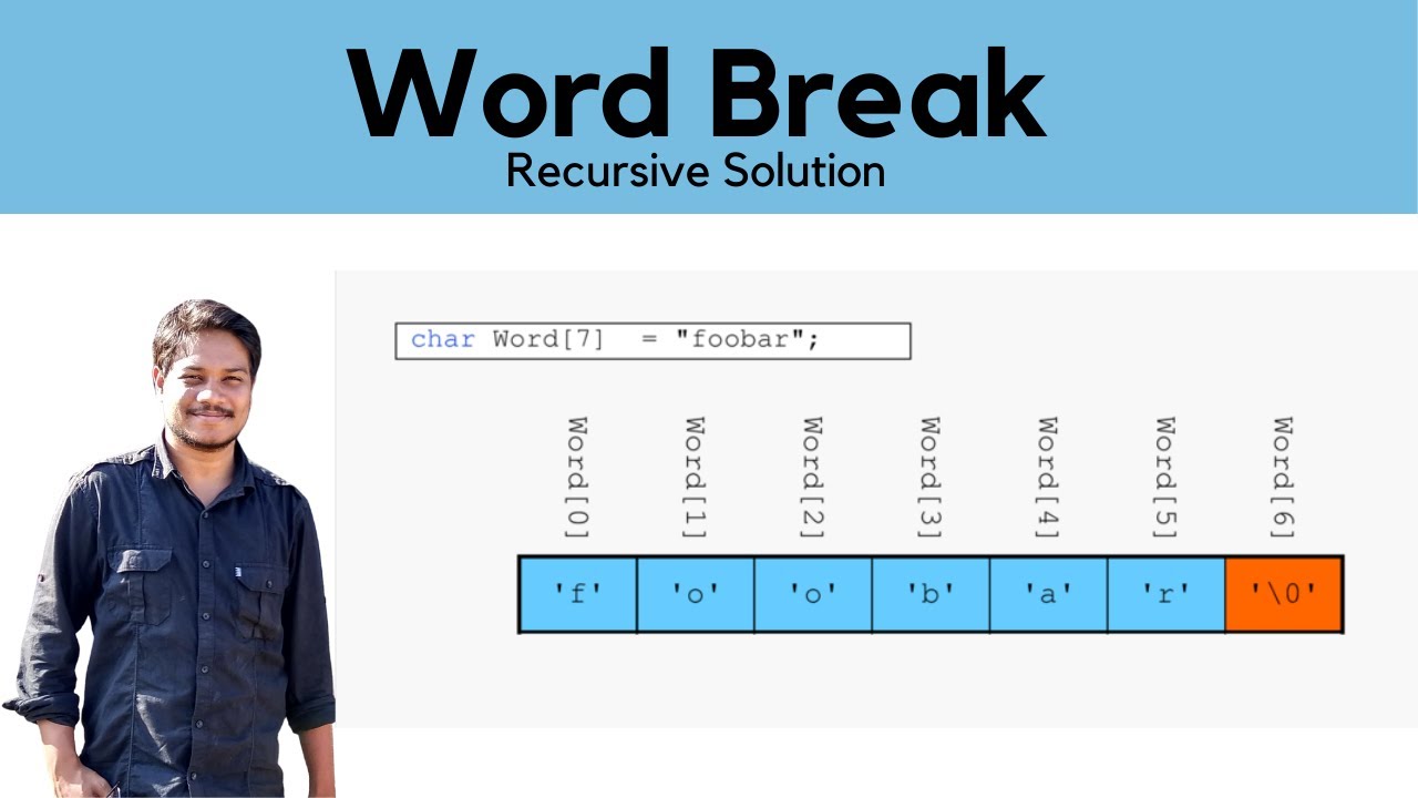 Word Break Problem Recursive Youtube