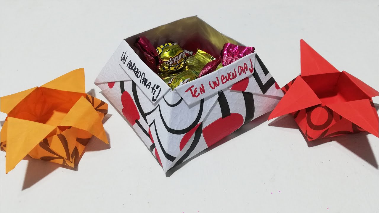 Cajita De Regalo Dulcero Origami En 2 Minutos Youtube