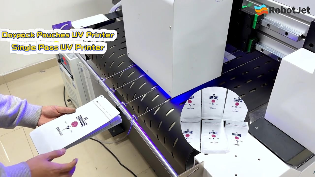 Doypack Pouches Uv Printer Single Pass Uv Printer Youtube
