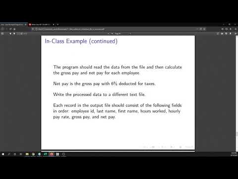 Programming Example Payroll Text File Processing Youtube