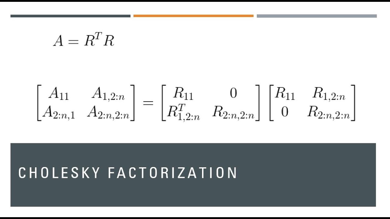Cholesky Factorization Youtube