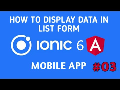 How To Display Data In List Form In Ionic 6 Ionic Tutorials For