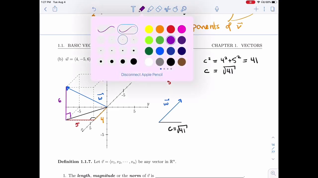 Linear Algebra Example Problems Spanning Vectors 1