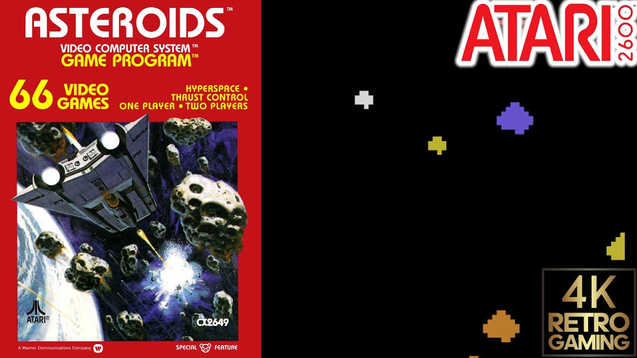 Asteroids Atari 2600 4k Gameplay Youtube