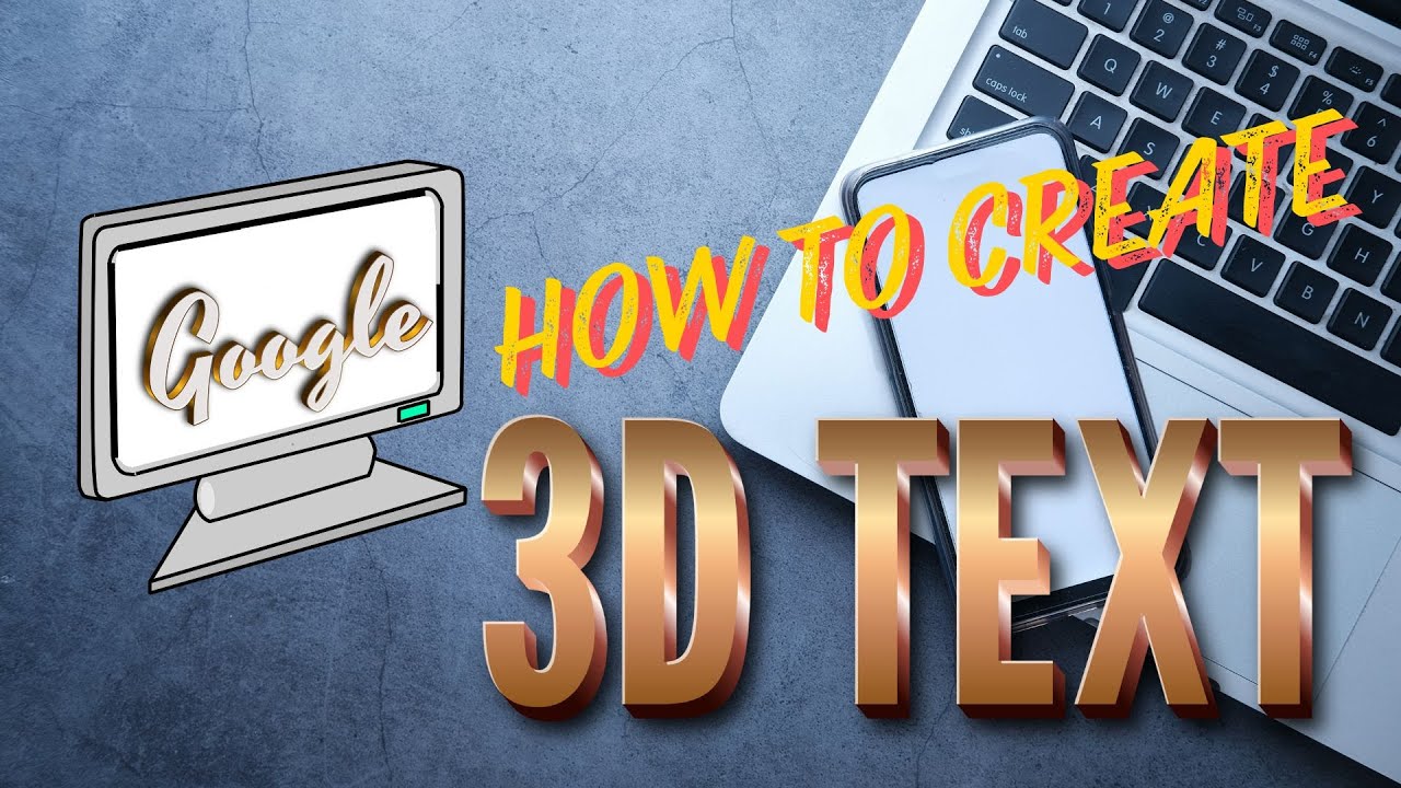How To Create 3d Text Graphic Designing Youtube