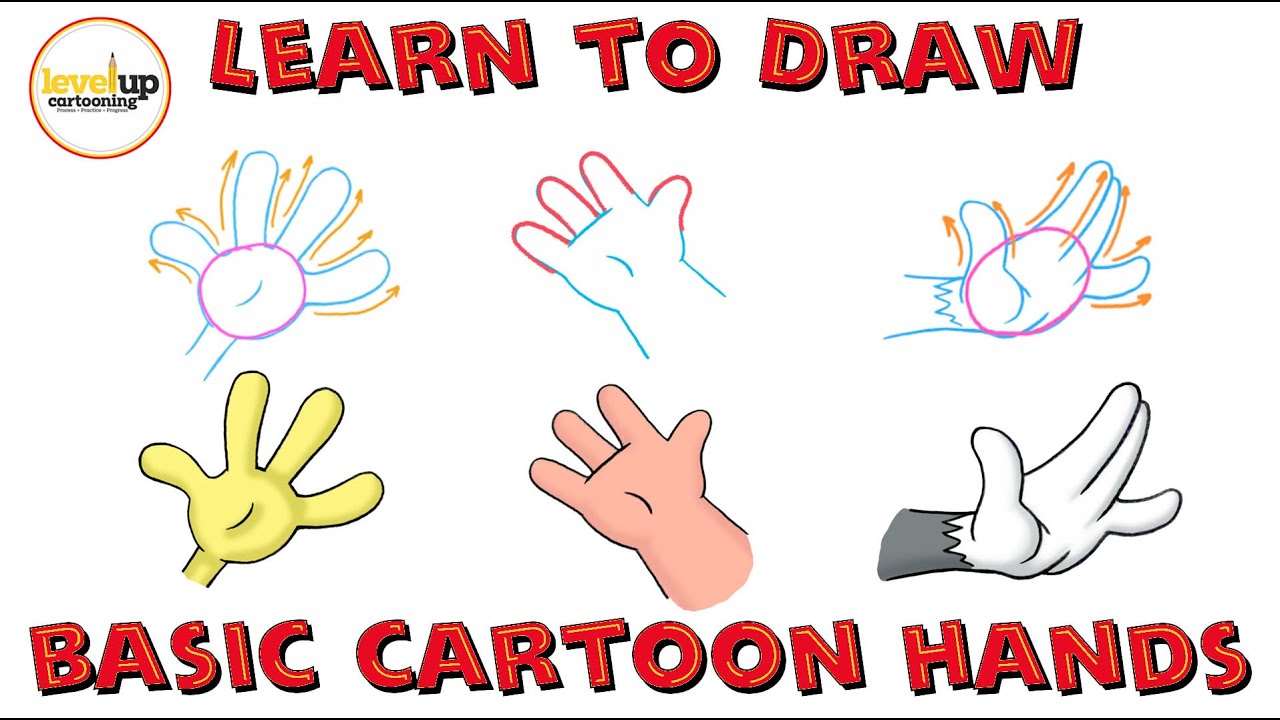 Learn To Draw Basic Cartoon Hands Youtube