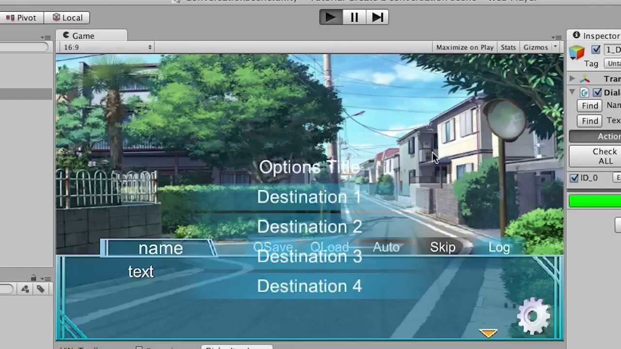 Unity Visual Novel Toolkit Tutorial Basic Text Scene Editing In Unity